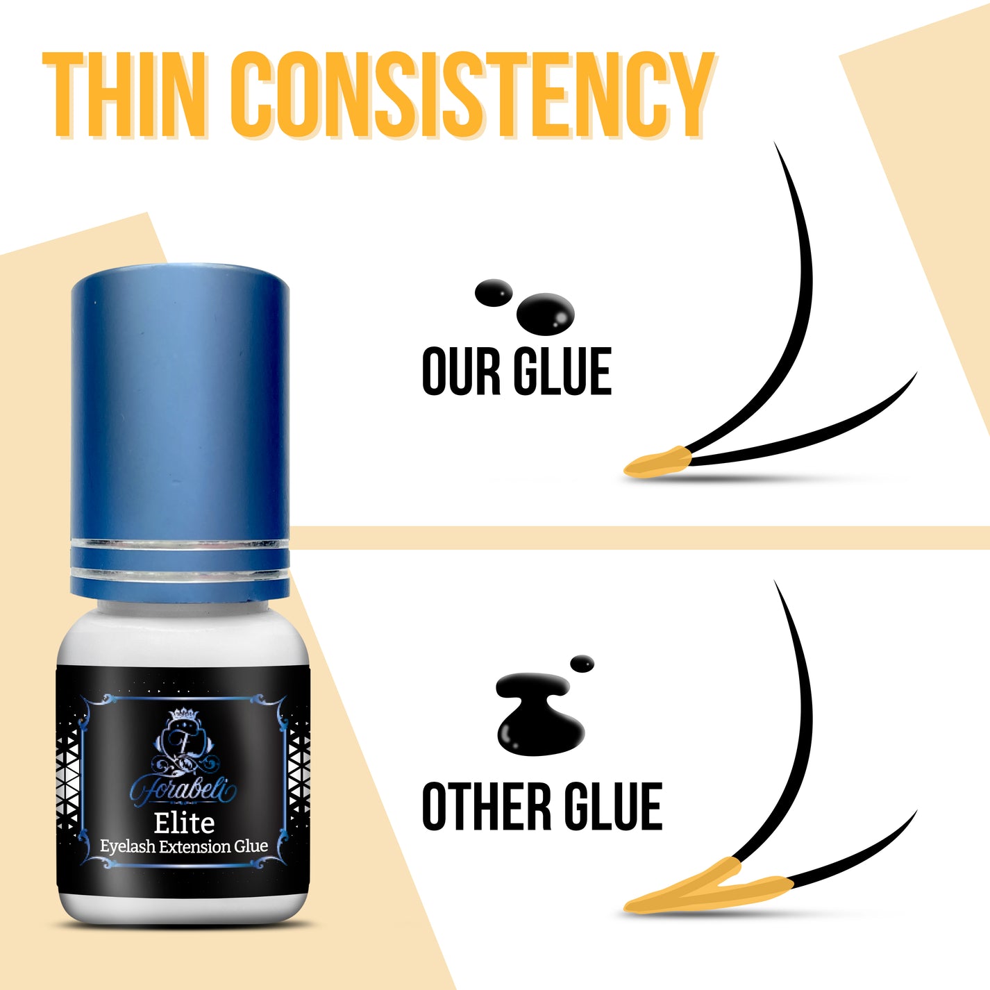 Elite Eyelash Extension Glue | High-Quality Adhesive | Forabeli