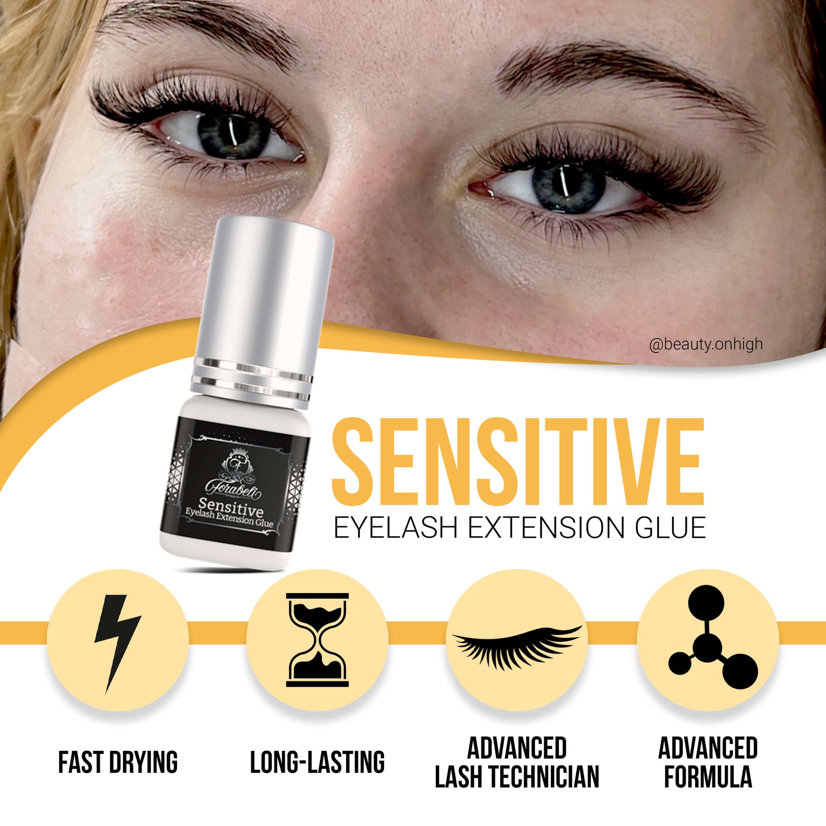 Semi-Sensitive Eyelash Extension Glue – Forabeli